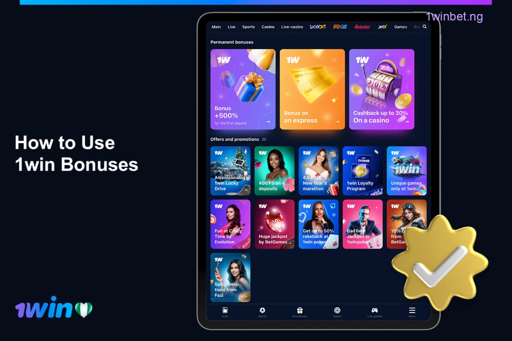 1win Bonus Offers & Promos in Nigeria - Welcome Bonus 715,500 NGN